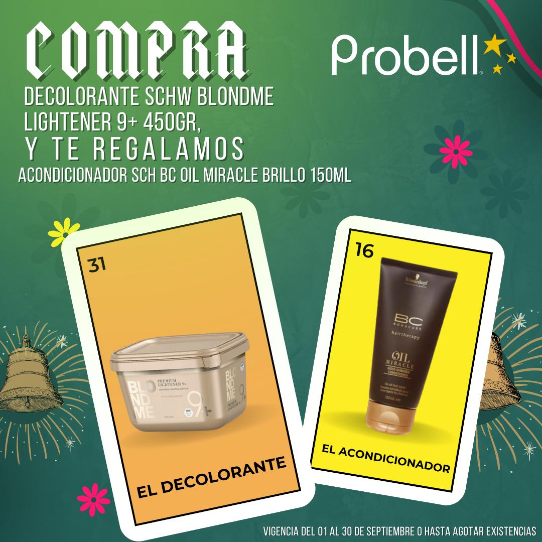 DECOLORANTE SCHW BLONDME LIGHTENER 9 450GR+MASCARILLA – Probell