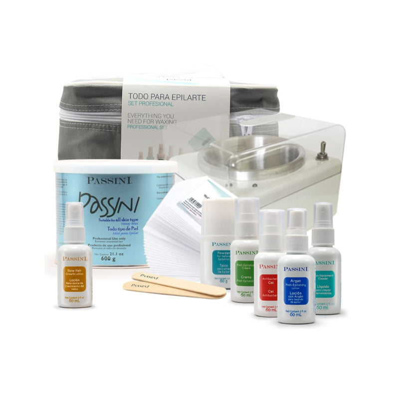 SET PROFESIONAL CERA EPILATORIA PASSINI 600G
